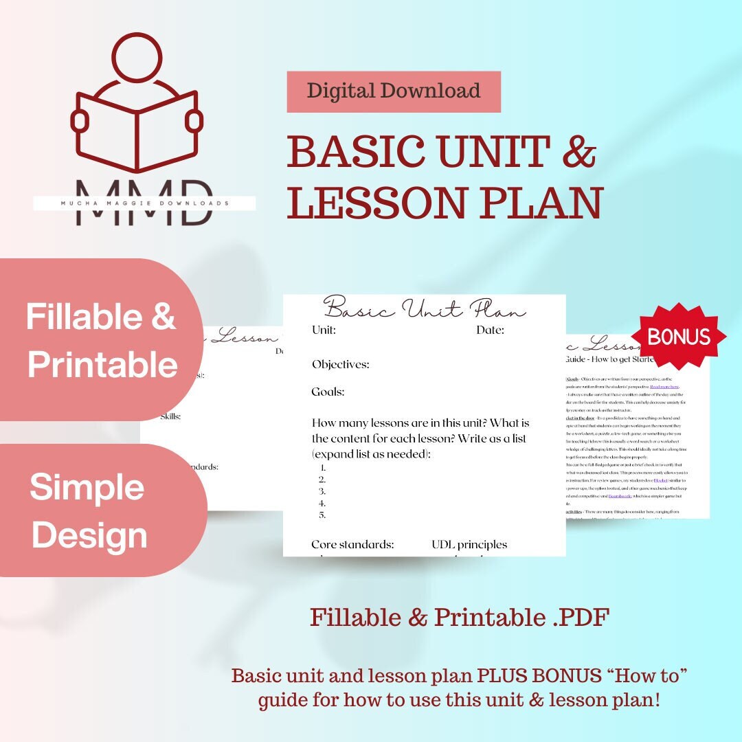 Basic Unit & Lesson Plan Sunday School, Religious School, Hebrew School ...