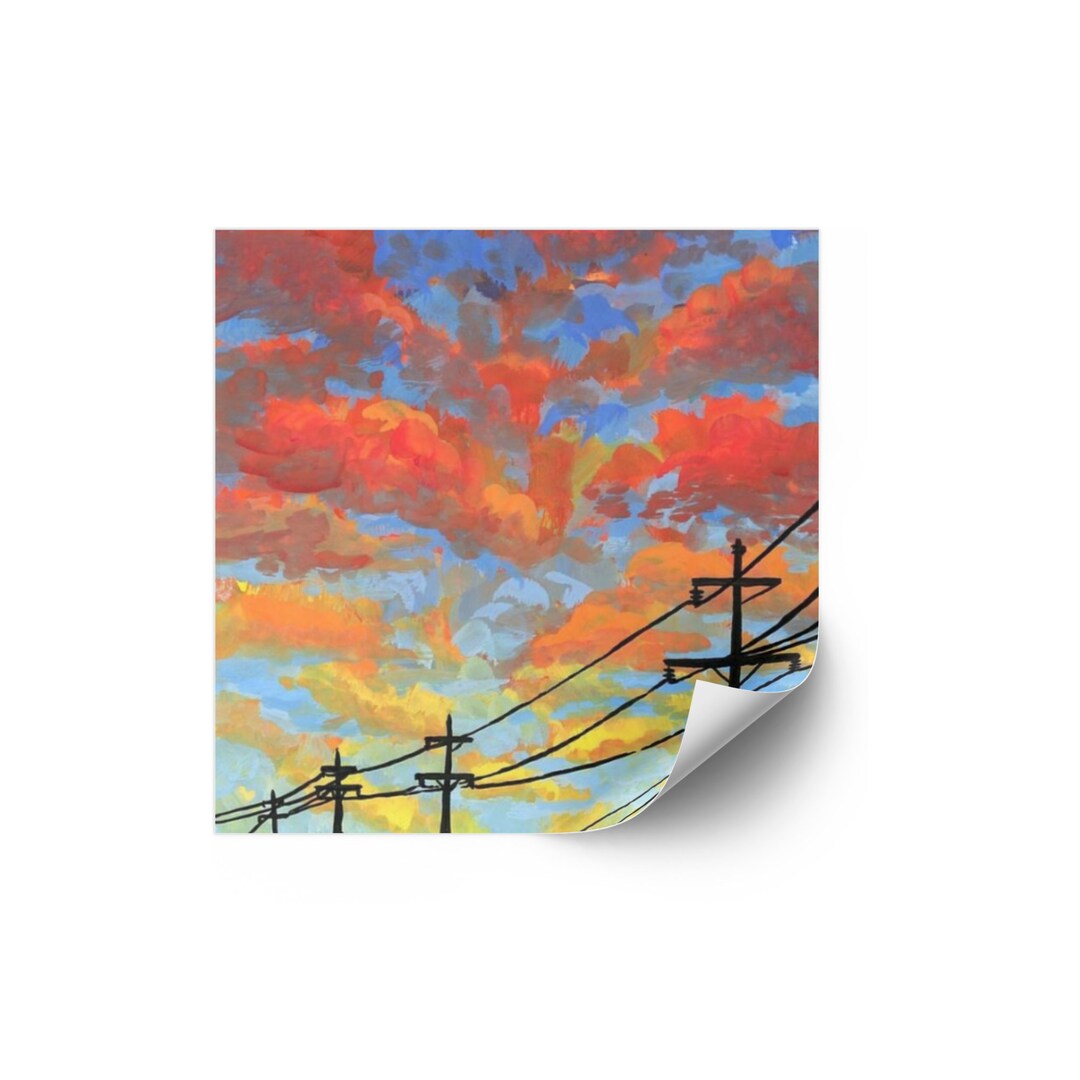 Sunset Sky Stickers Mini Stickers, Sticker Pack, Water Bottle Stickers ...