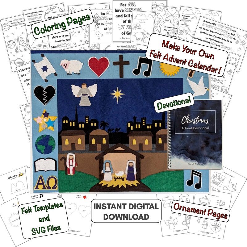 Christian Advent Calendar - Etsy