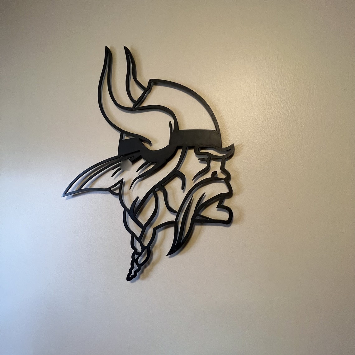 Game Day Glory: Vikings Emblem Metal Sign Minnesota Football Fan Decor ...