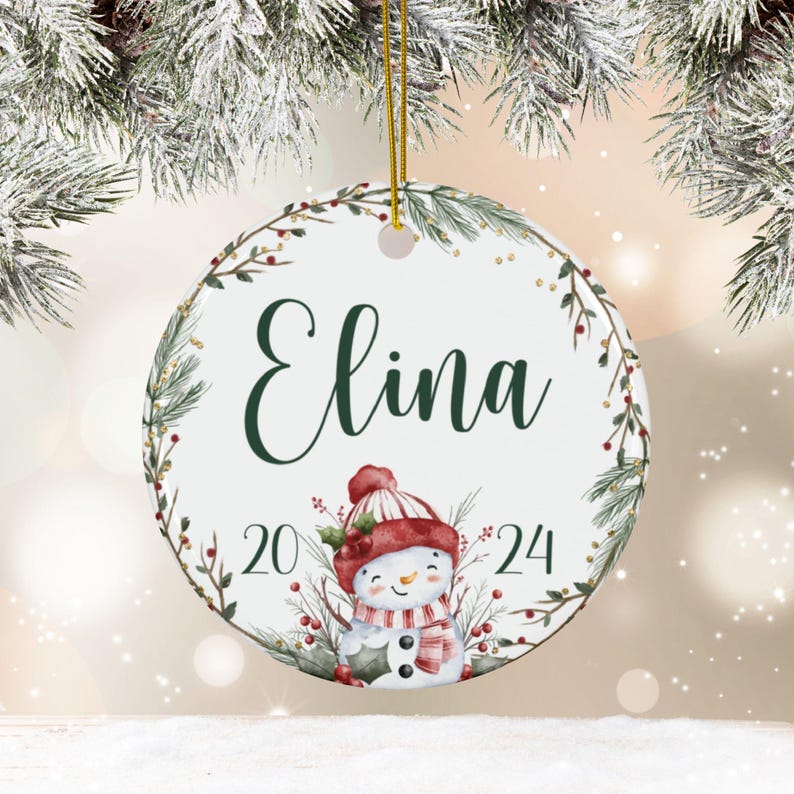 Personalized Family Christmas Ornament, Custom Name & Year - Etsy