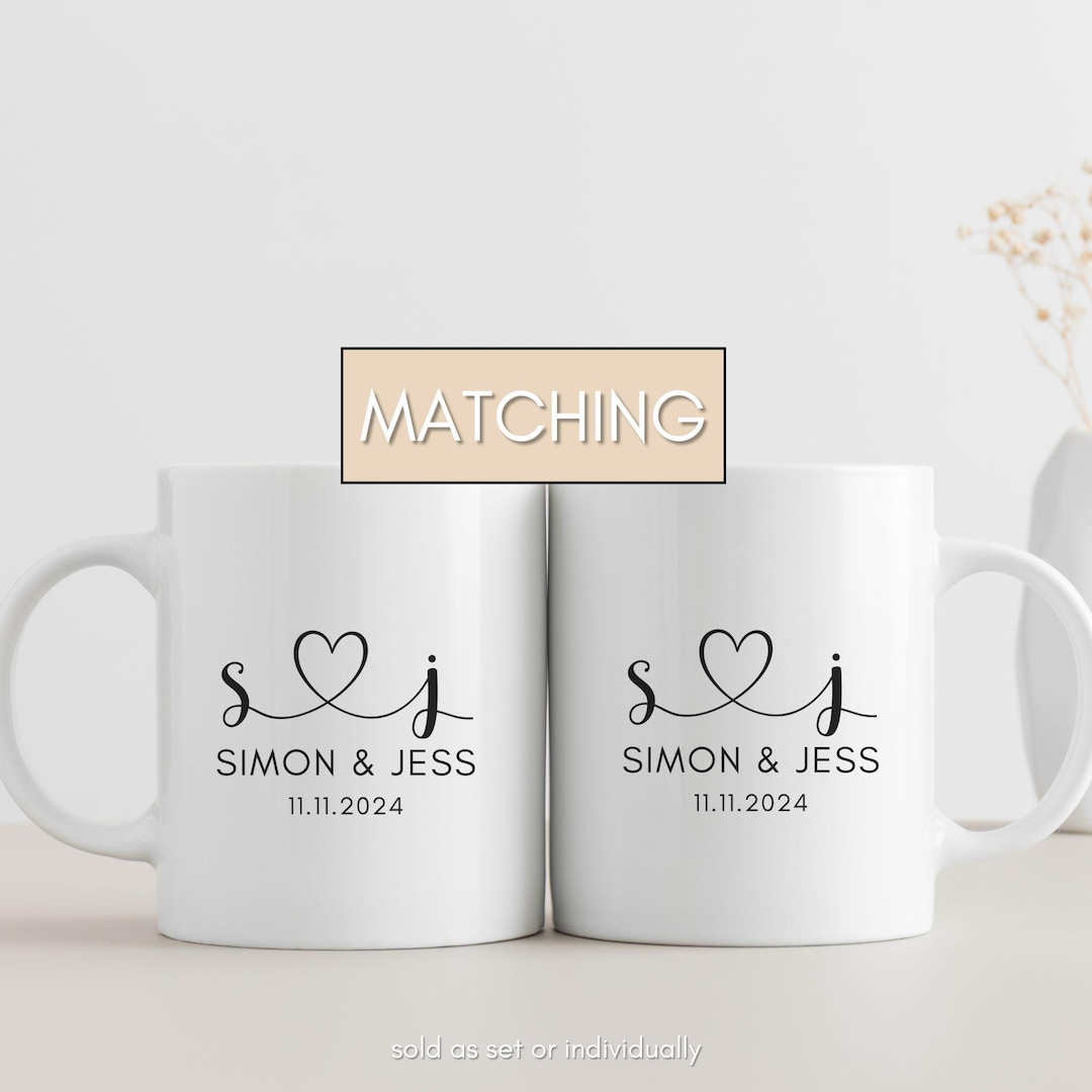 Personalized Coffee Mugs, Wedding Gift for Bride and Groom, Wedding ...