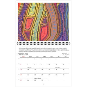 2026 Wall Calendar: Colorful Modern Art, Monthly Planner - Etsy