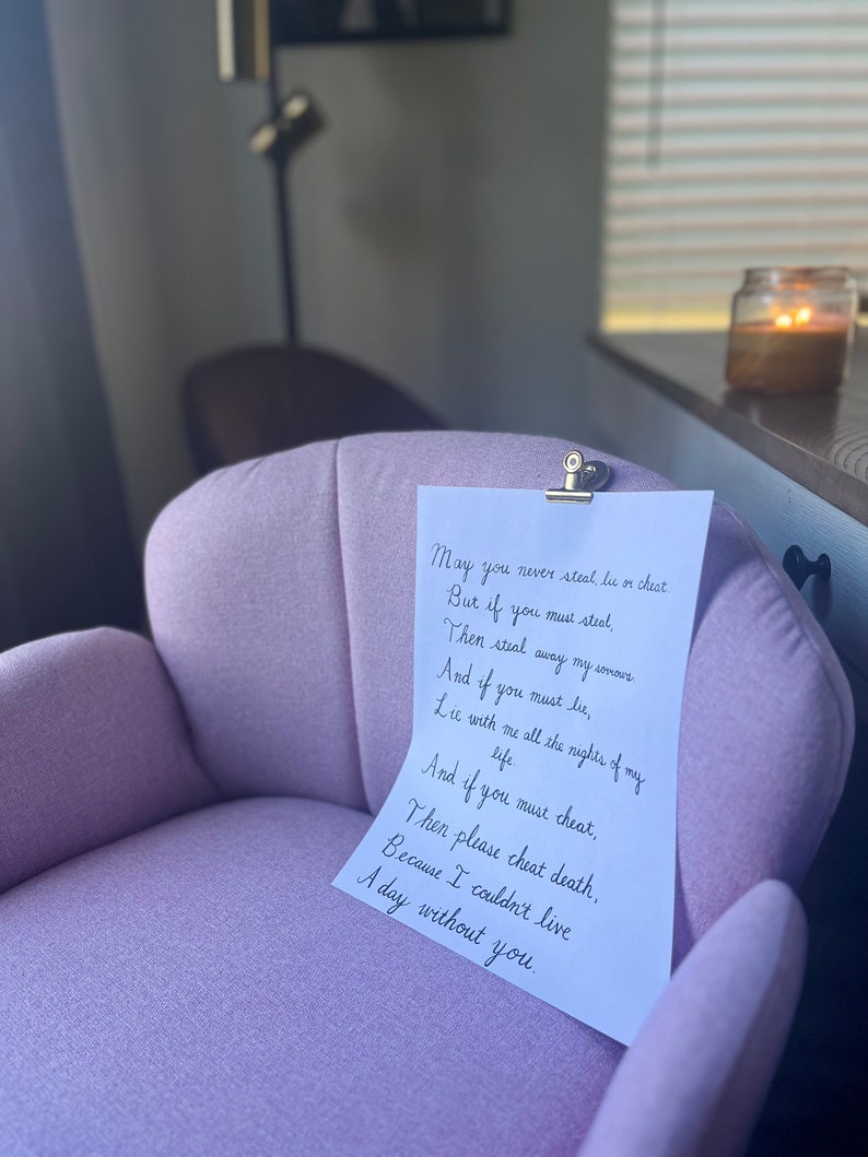 Custom Calligraphy Personalized Handwriting - Etsy