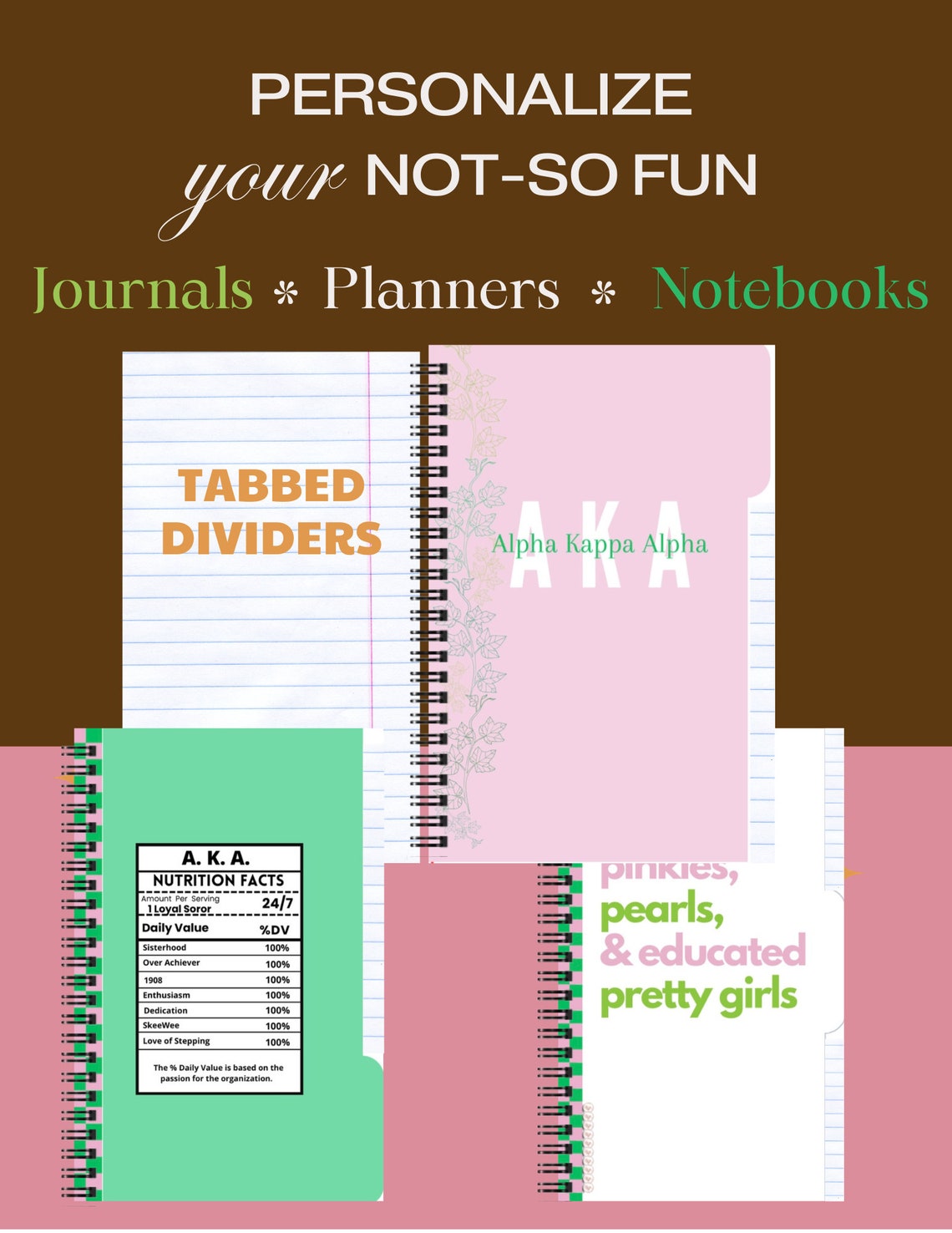 DIY AKA Sorority PRINTABLE Planner Set - Etsy Canada