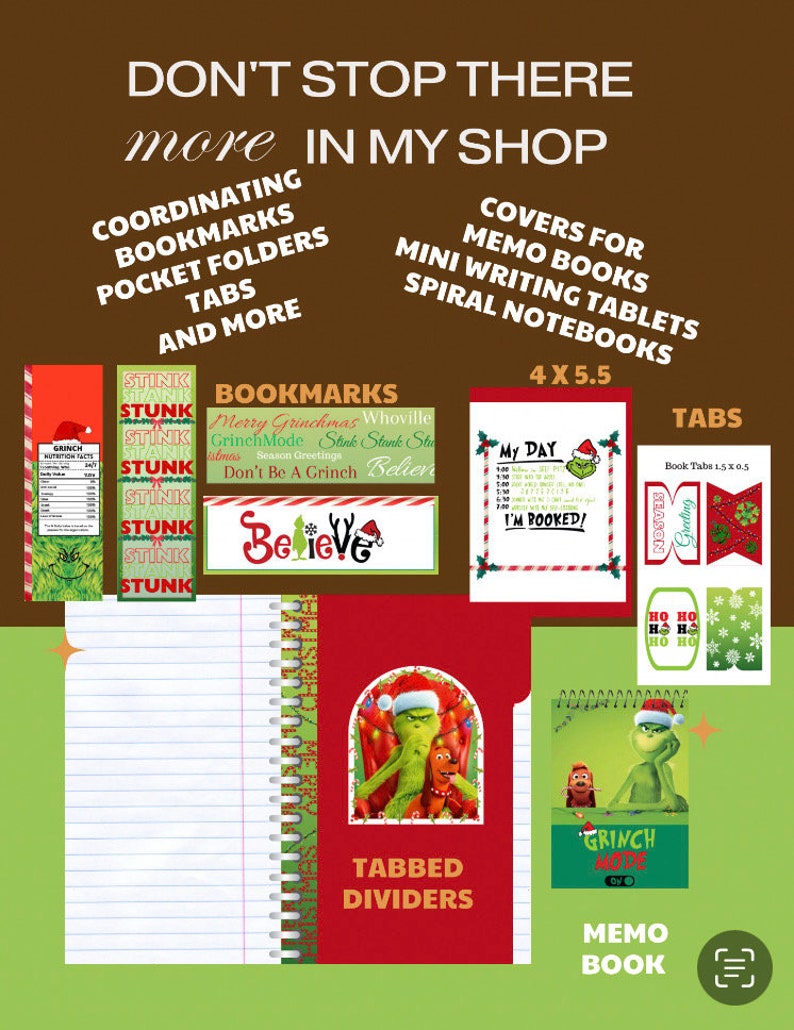 DIY Grinch Bookmarks PRINTABLE - Etsy