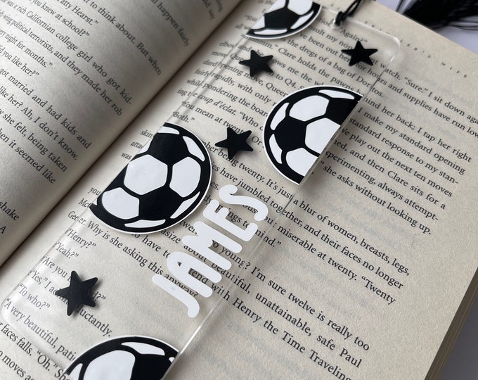 Personalised Football Team Inspired Bookmarks Any Team Colour, Name ...