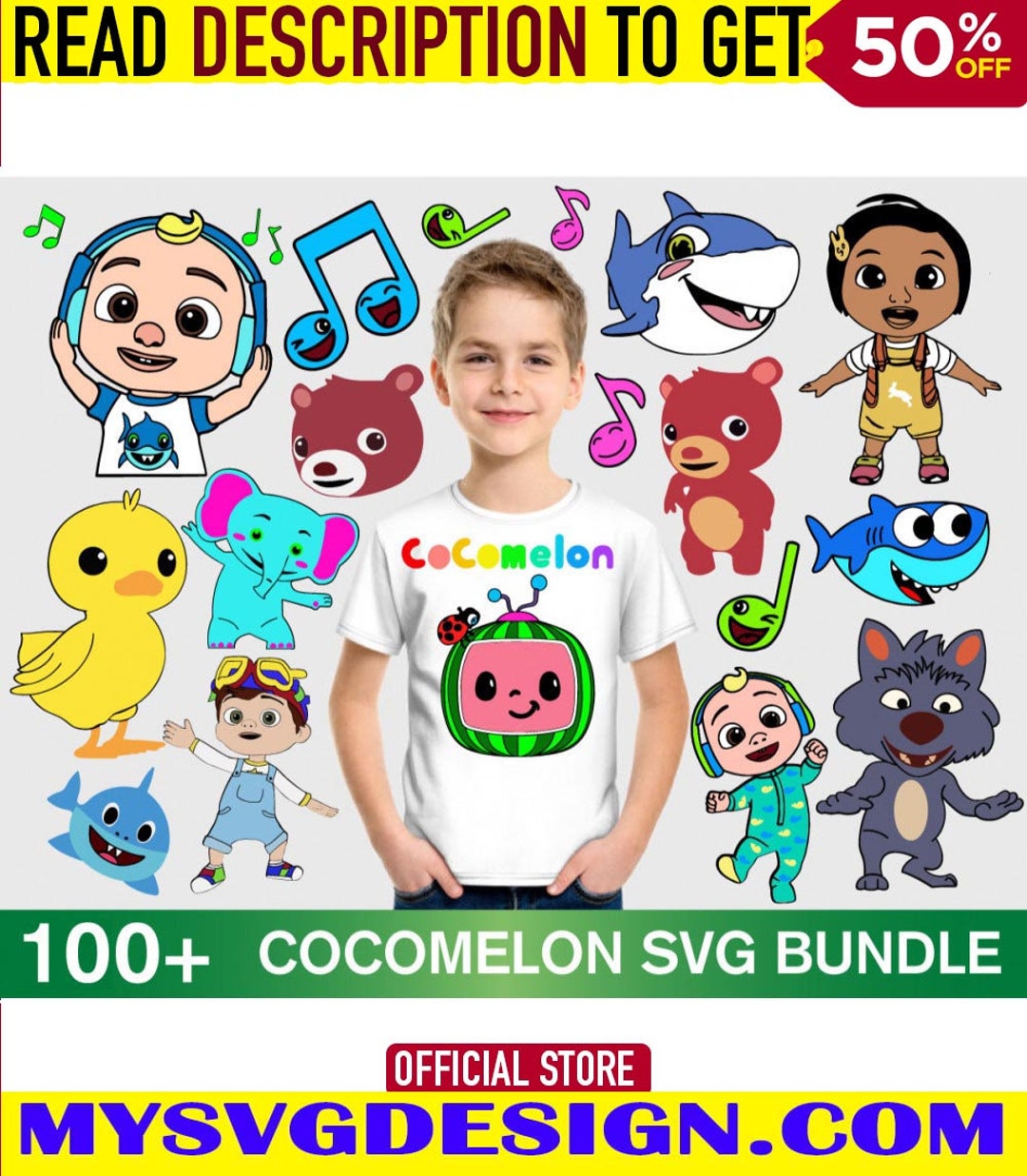 100 COCOMELON SVG BUNDLE, Cocomelon Bundle, Cocomelon Svg, Cocomelon ...