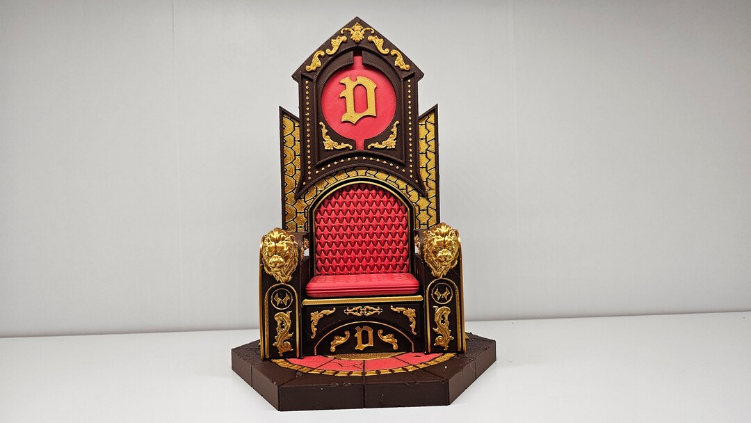 1 12 Scale INNOVATION_MODEL Dr.doom Throne Dark Brown / Rich Gold / Red ...