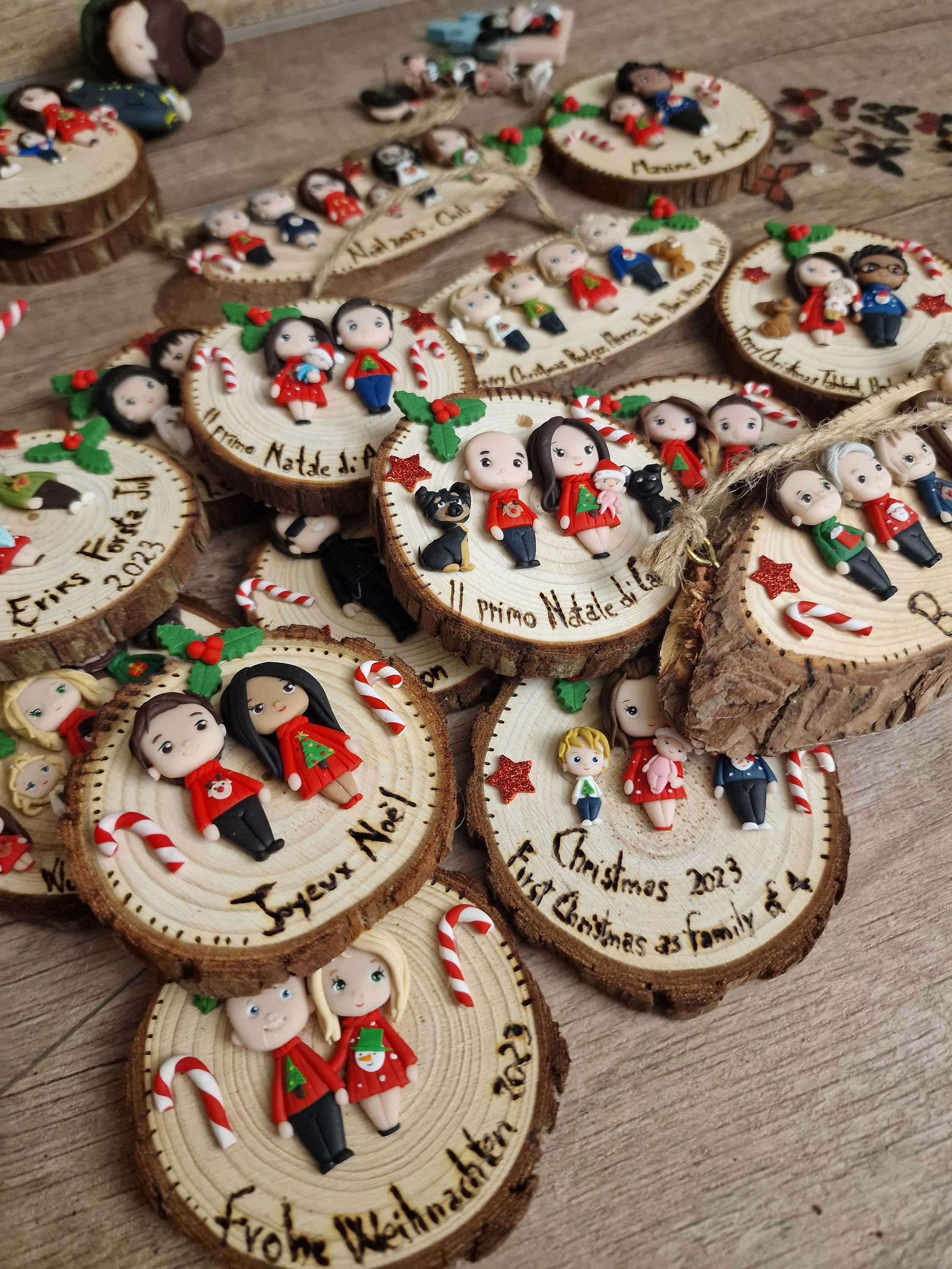 Personalized Christmas Decoration Fimo Family Decoration Christmas Tree ...