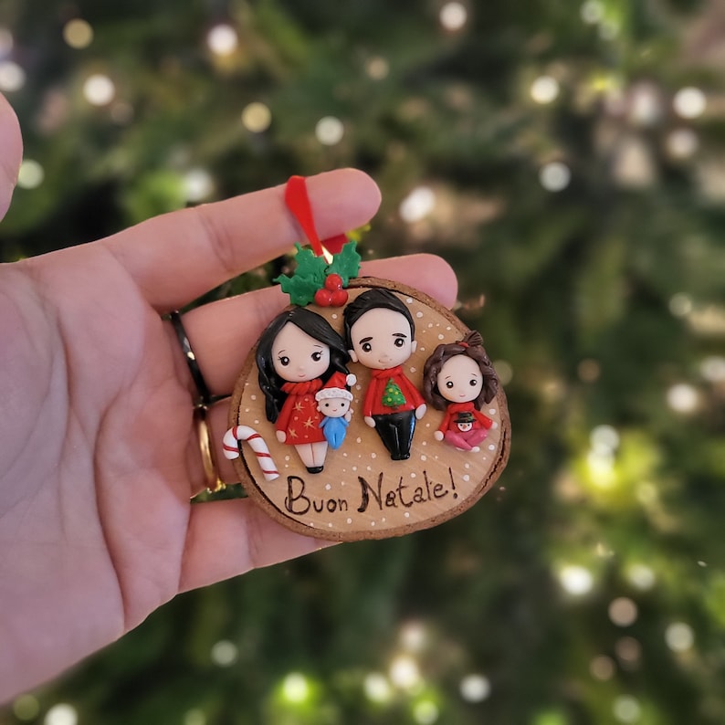 Personalized Christmas Decoration Fimo Family Decoration Christmas Tree ...