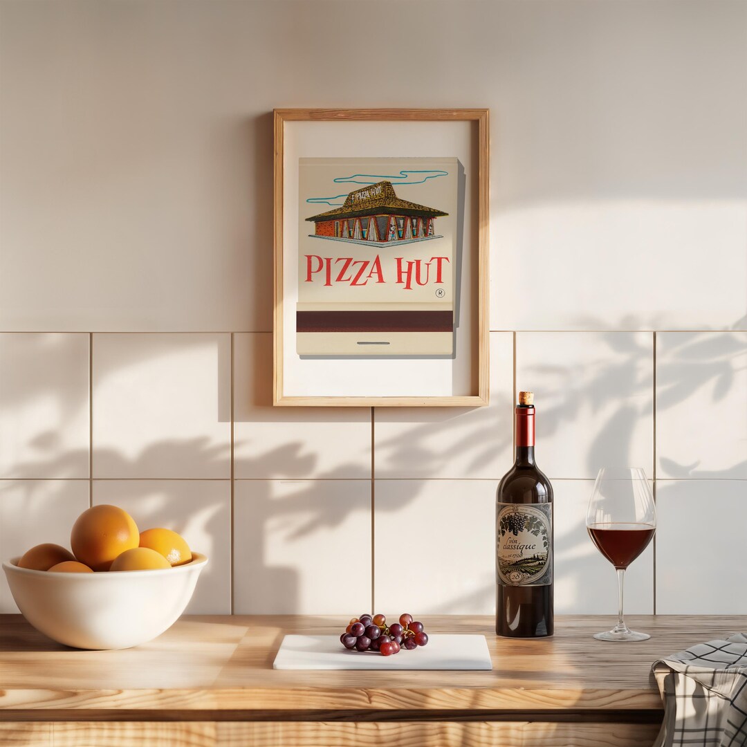 Vintage Pizza Hut Matchbook Art Print (digital Download) - Etsy