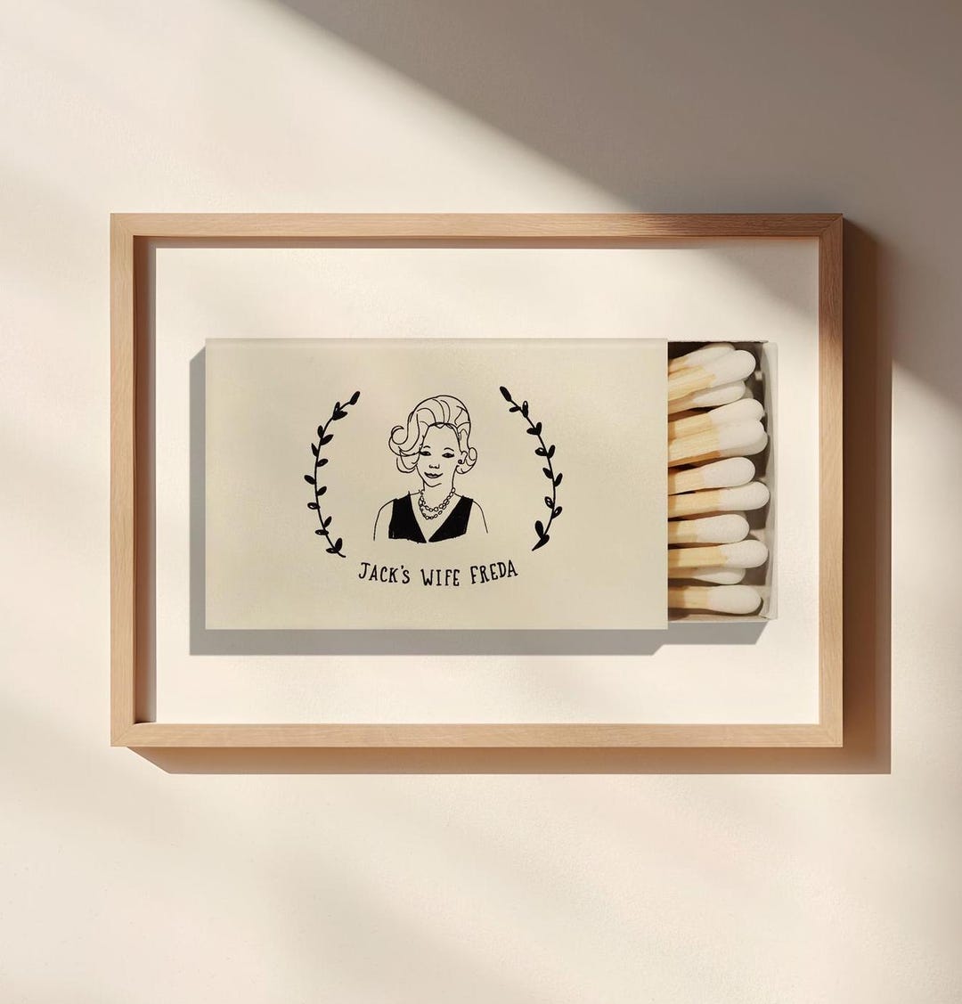 Jacks Wife Freda Matchbook Print, Matchbox Wall Art, Trendy Digital ...