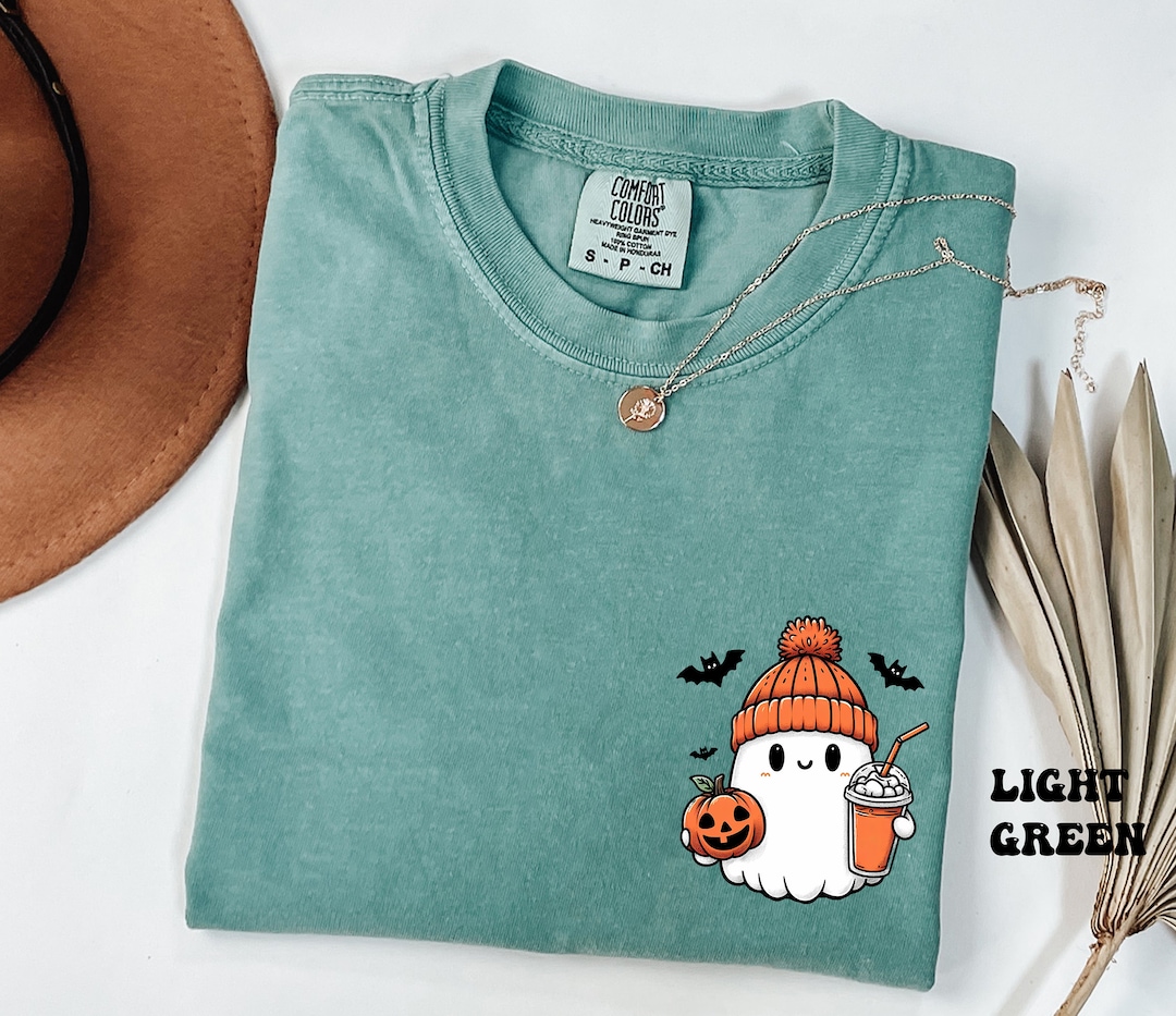 Comfort Colors® Cute Ghost Shirt, Cute Ghost Tshirt, Trendy Fall Season ...