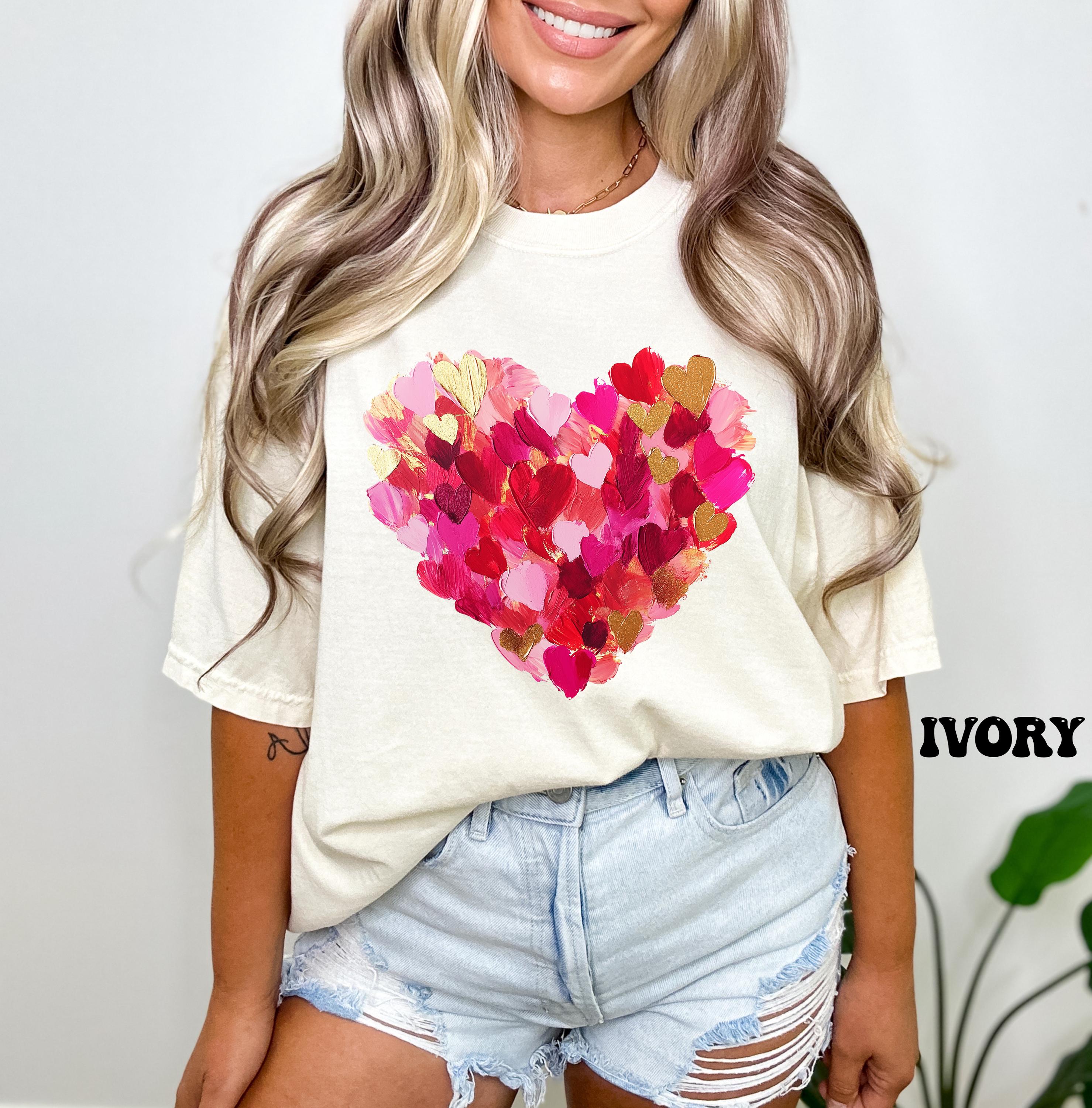 Comfort Colors® Cute Love Heart Shirt, Happy Valentines Day Shirt ...