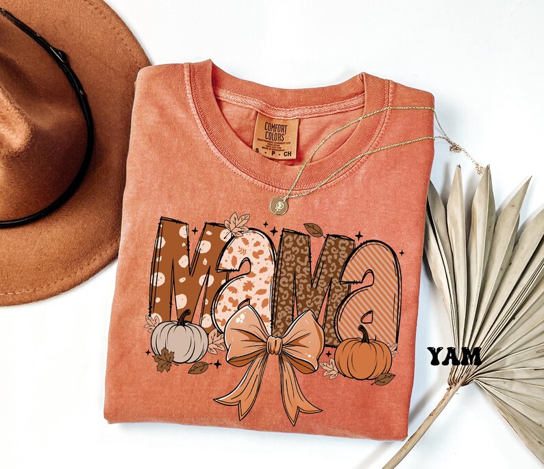 Comfort Colors® Fall Mama Shirt, Pumpkin Season Mom Tee, Funny Fall ...