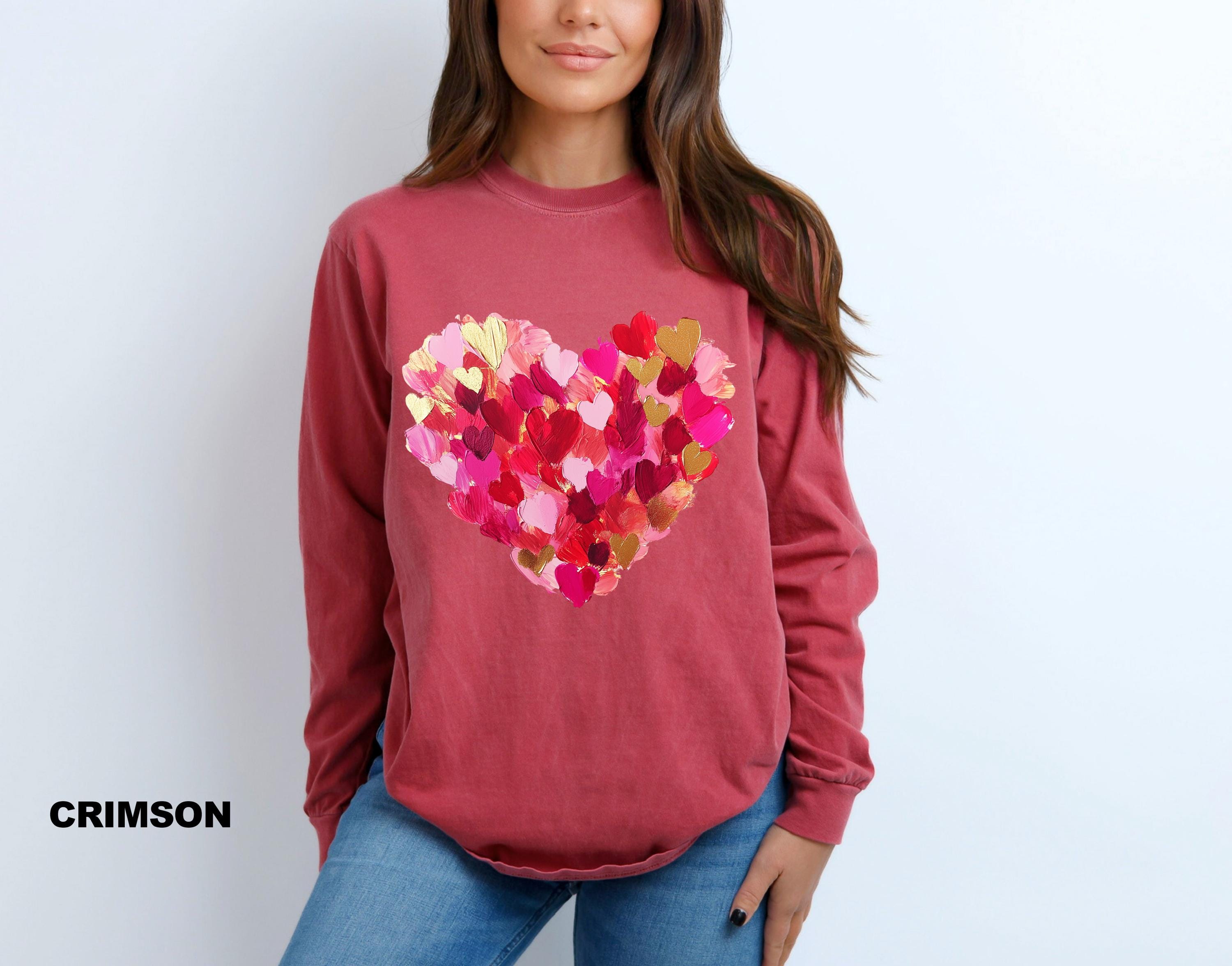 Comfort Colors® Cute Love Heart Shirt, Happy Valentines Day Shirt ...
