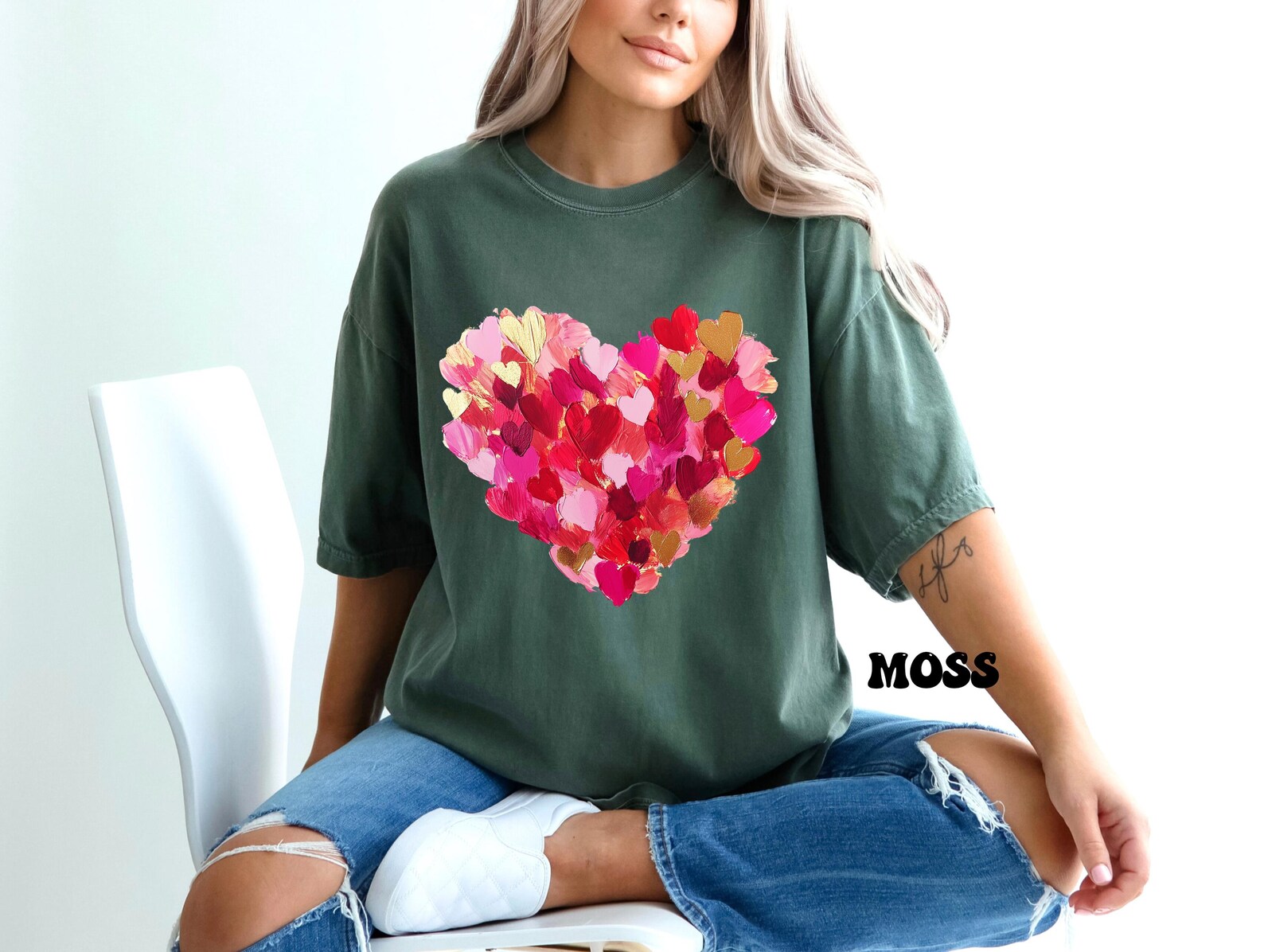 Comfort Colors® Cute Love Heart Shirt, Happy Valentines Day Shirt ...