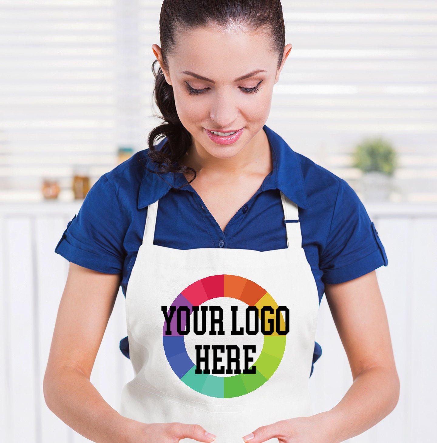 Logo Apron, Personalized Apron With Pockets, Custom Apron Apron, Long Apron for Women & Men ...
