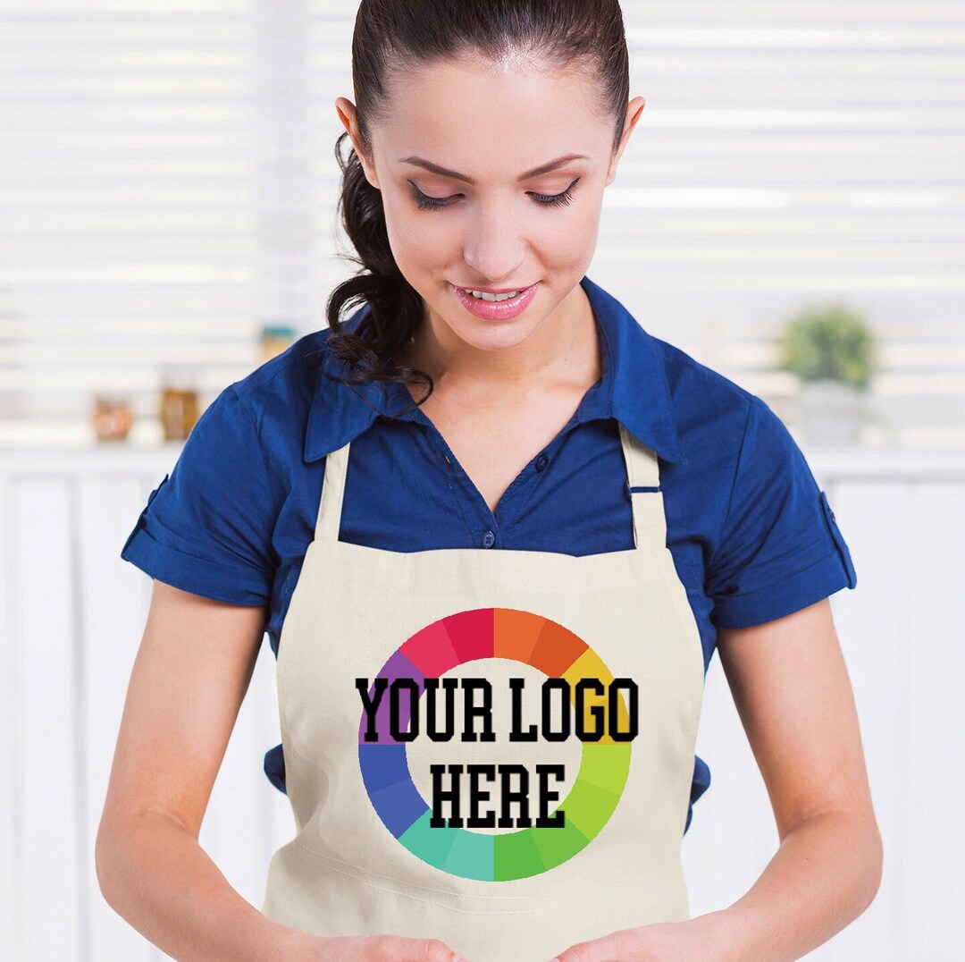 Logo Apron, Personalized Apron With Pockets, Custom Apron Apron, Long ...