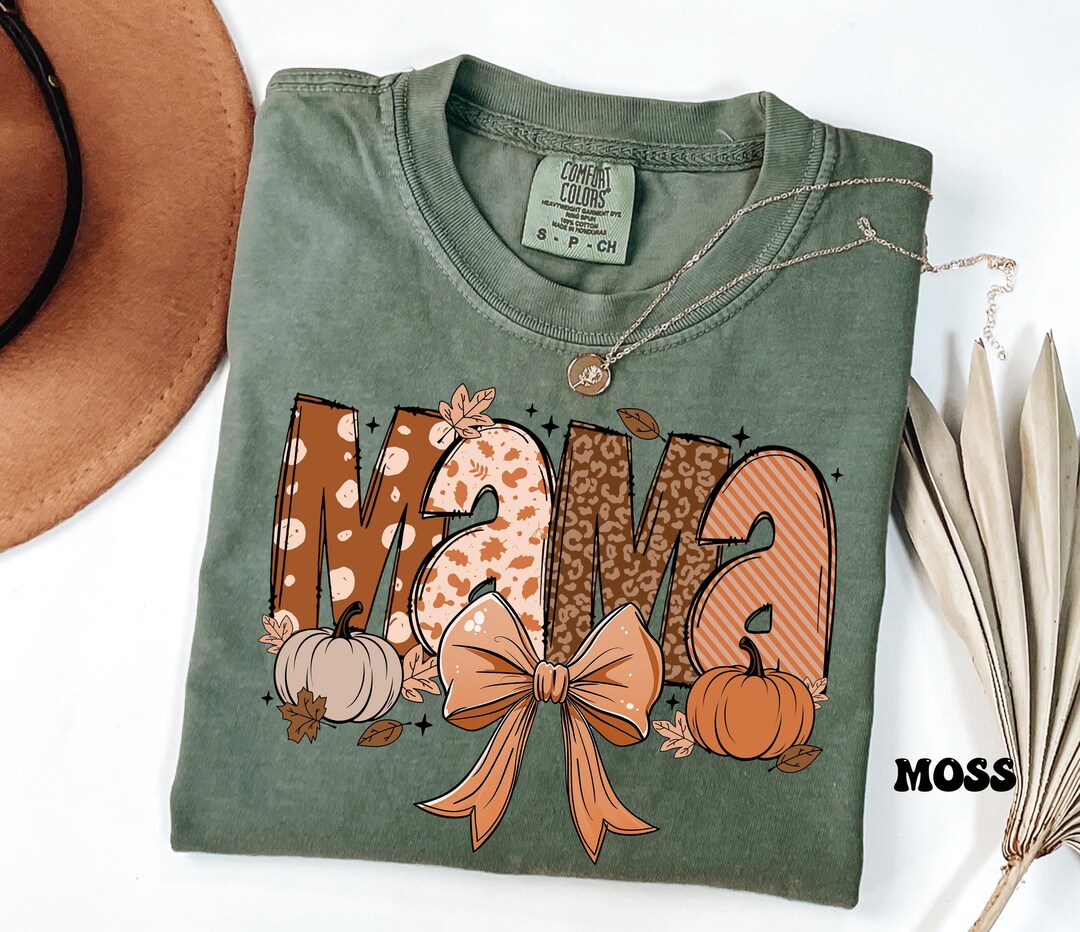 Comfort Colors® Fall Mama Shirt, Pumpkin Season Mom Tee, Funny Fall ...