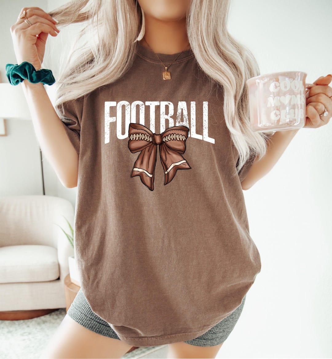 Comfort Colors® Cute Football Shirt, Football Game Day Shirt, Football ...