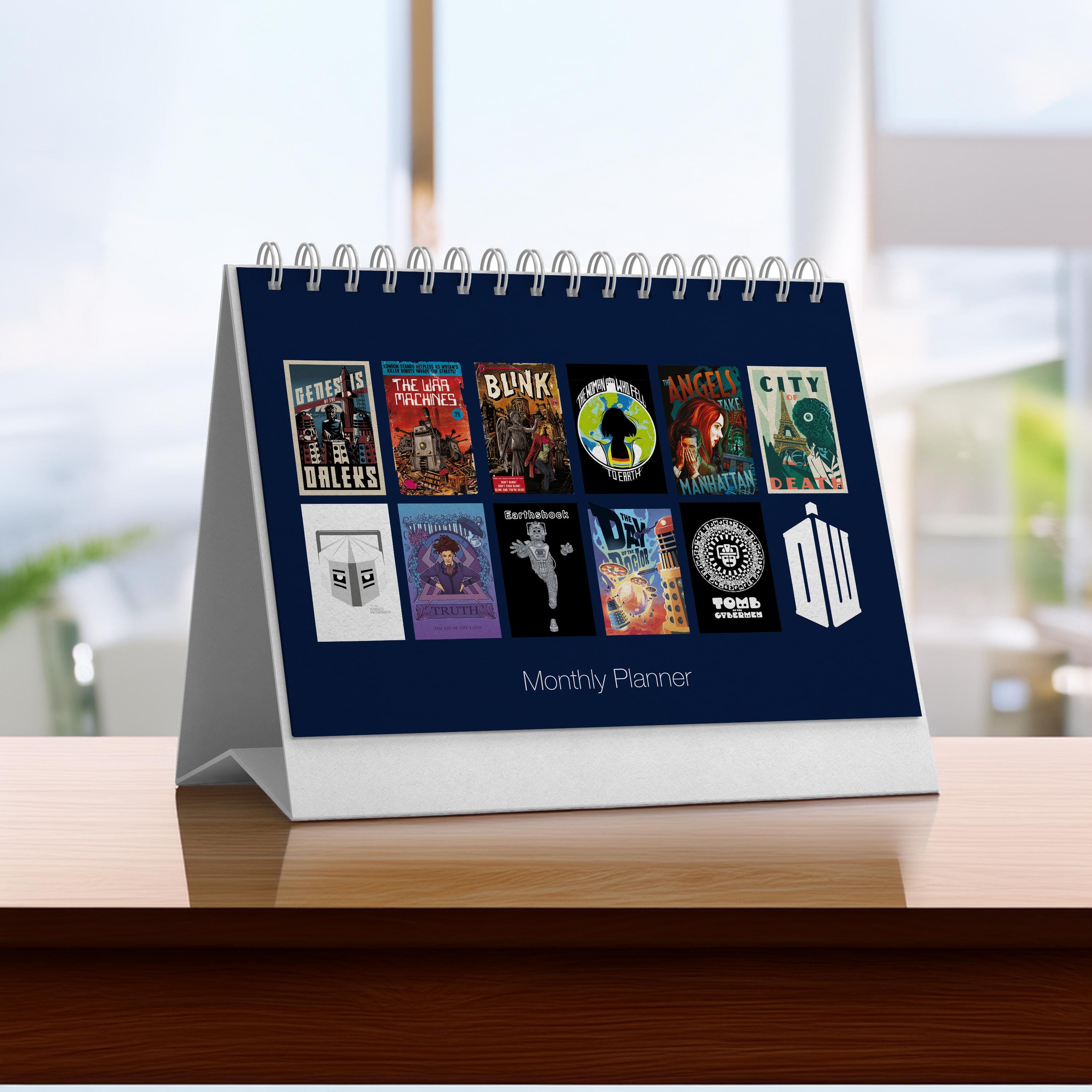 Dr Who Inspired Desk Calendar | 12 Unique Artworks | 1 per Month With ...