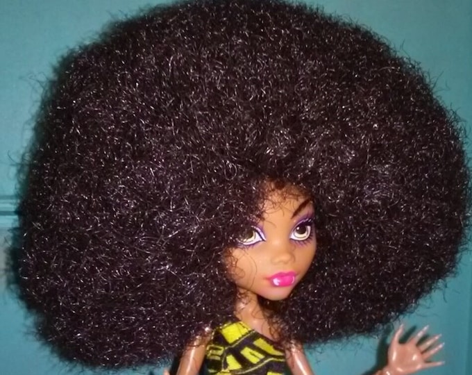 Monster High Clawdeen Wolf Afro Hair Doll Custom - Etsy