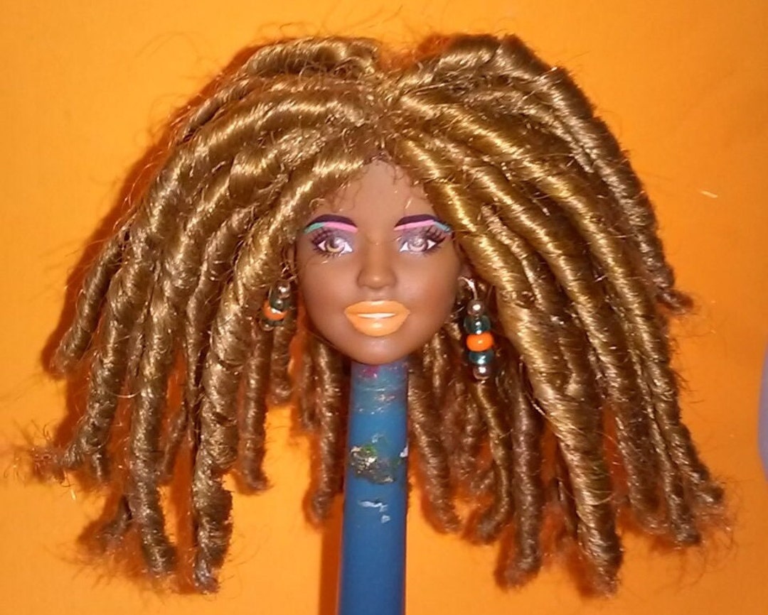 Barbie Doll Head Blonde Locs Fashionistas Custom Ooak - Etsy