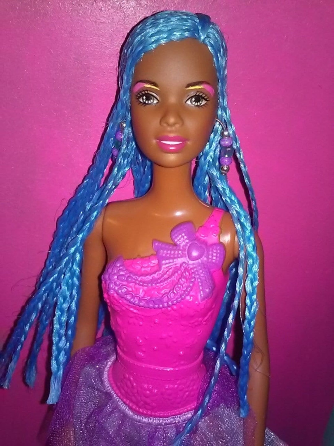 Custom Blue Braids Doll Ballerina Dance Ooak AA - Etsy