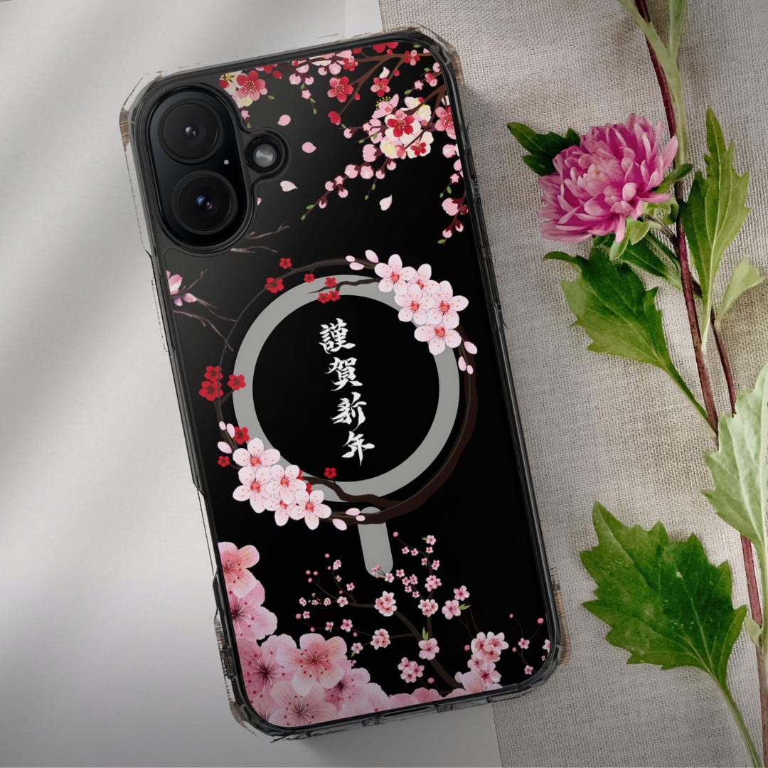 Japanese Kanji New Year Floral Magsafe iPhone Case - Etsy