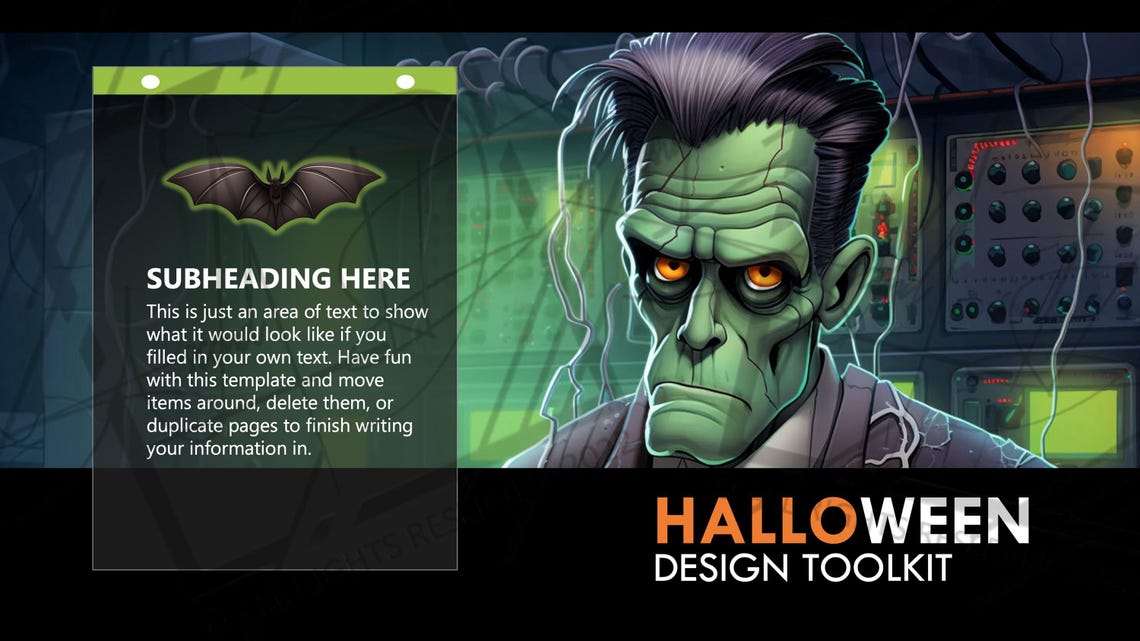 Halloween Powerpoint Template With Spooky and Ghostly Designs, Editable ...