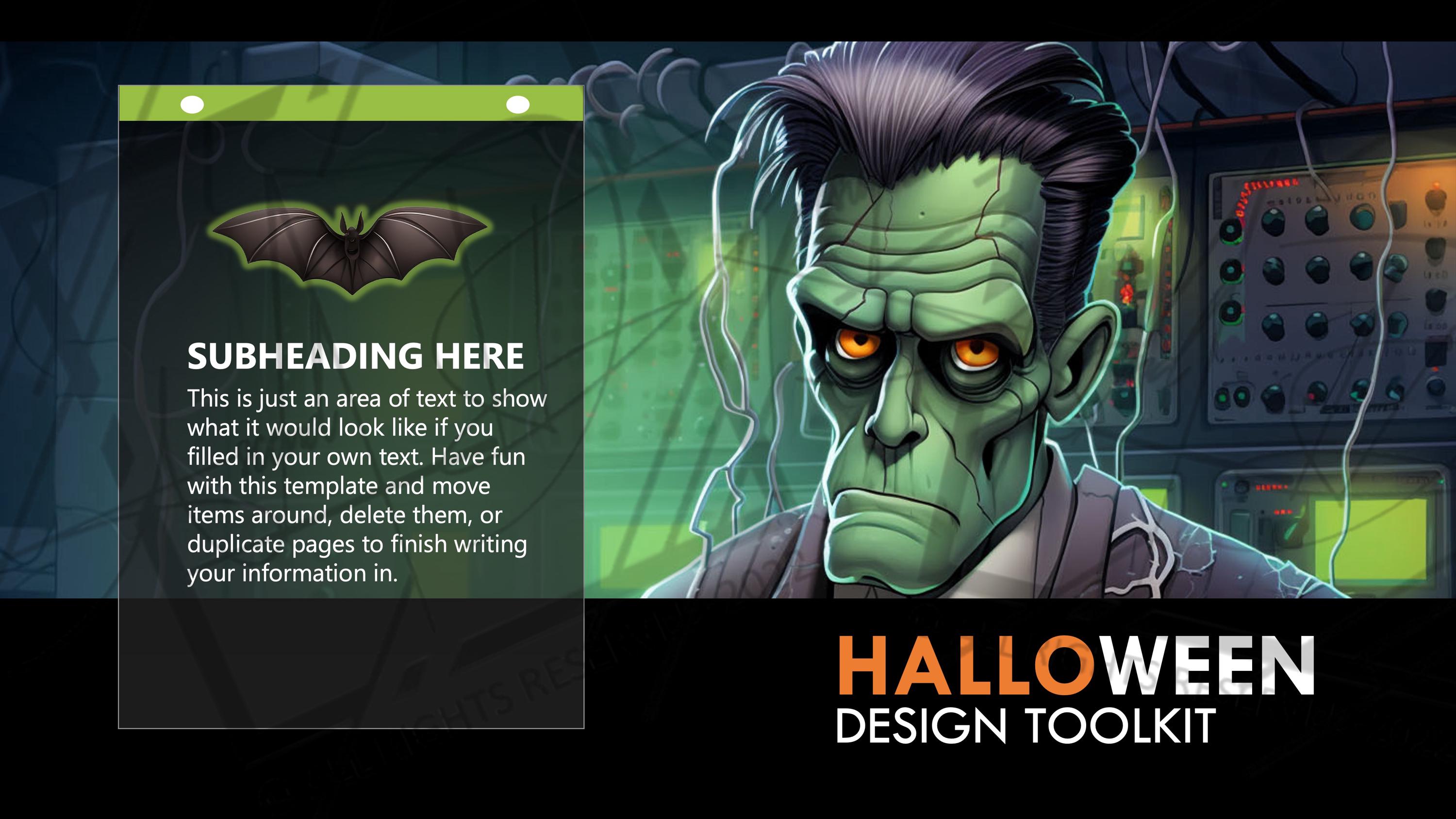 Halloween Powerpoint Template With Spooky and Ghostly Designs, Editable ...