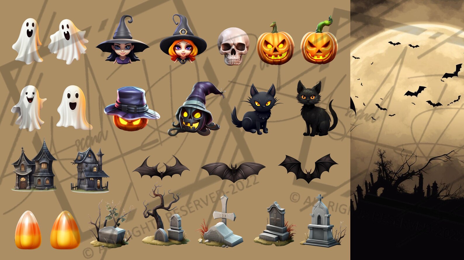 Halloween Powerpoint Template With Spooky and Ghostly Designs, Editable ...