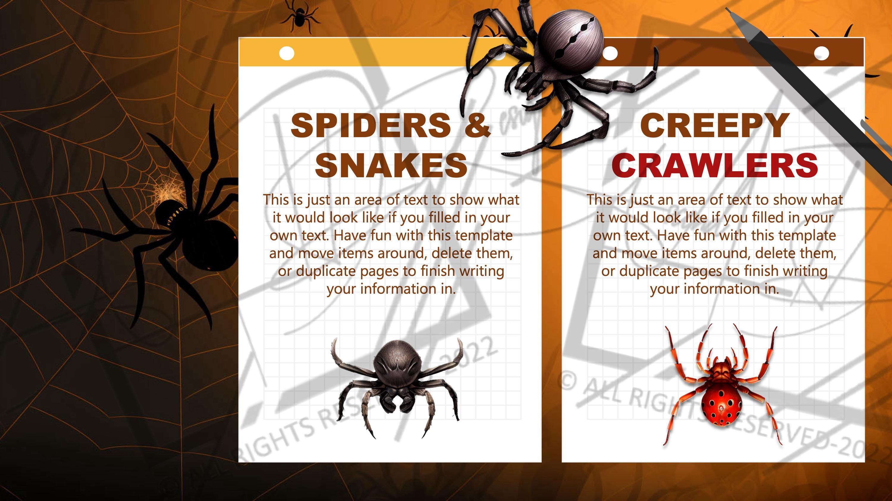 Halloween Powerpoint Template With Spooky and Ghostly Designs, Editable ...