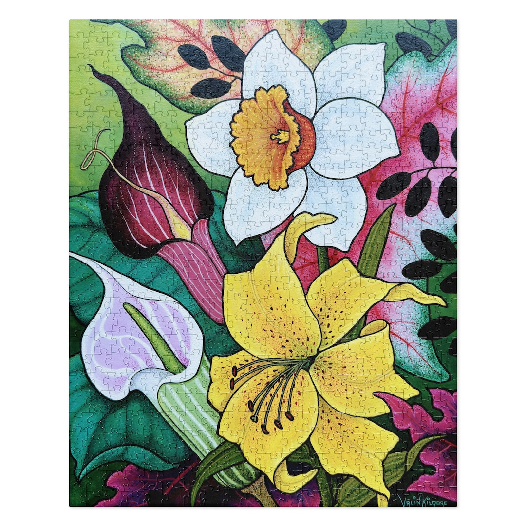 Wildflower Bouquet Jigsaw Puzzle - Etsy