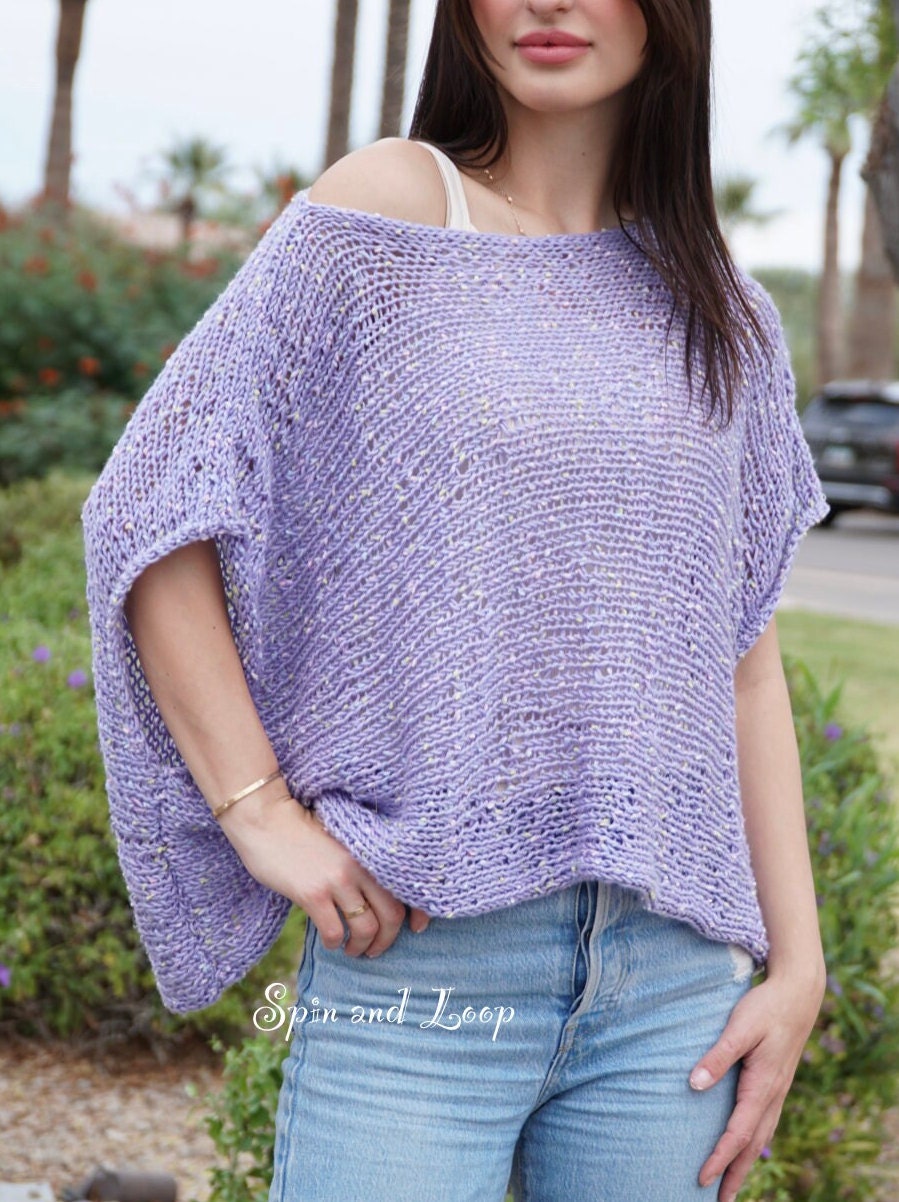 Oversized Short Sleeve Sweater PDF Pattern for SENTRO 48 Knitting ...