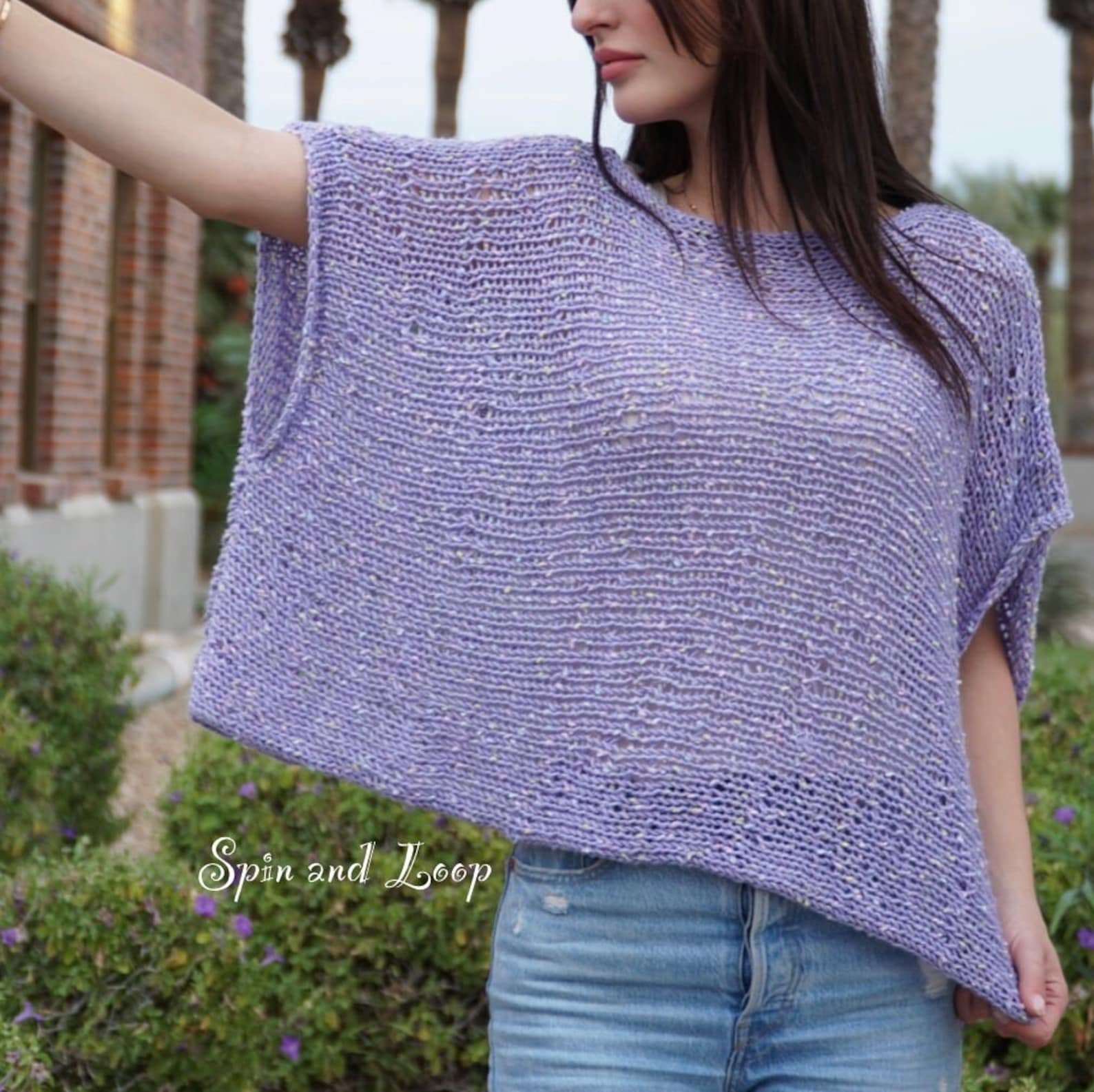 Oversized Short Sleeve Sweater PDF Pattern for SENTRO 48 Knitting ...