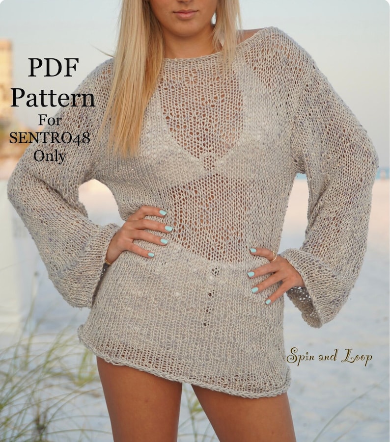 Long Sleeve Sweater - PDF Pattern for SENTRO 48 Circular Knitting ...