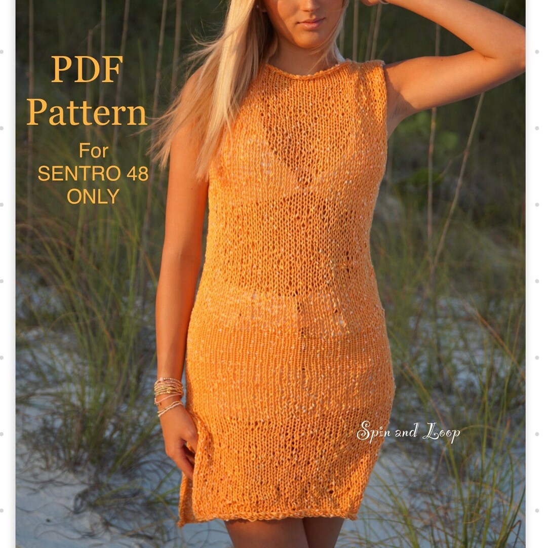 Beach Dress - PDF Pattern for SENTRO 48 Circular Knitting Machine ...