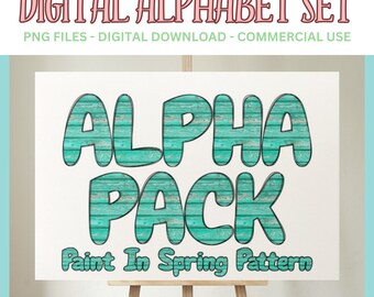 Overflowing Liquid Digital Alphabet Set, Printable PNG Alpha Pack ...