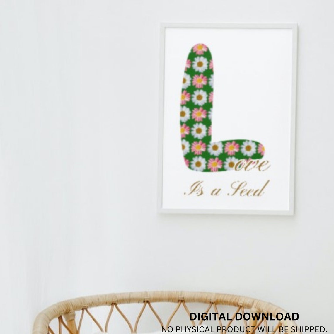 Daisies Digital Alphabet Set, Printable PNG Alpha Pack Design, Doodle ...