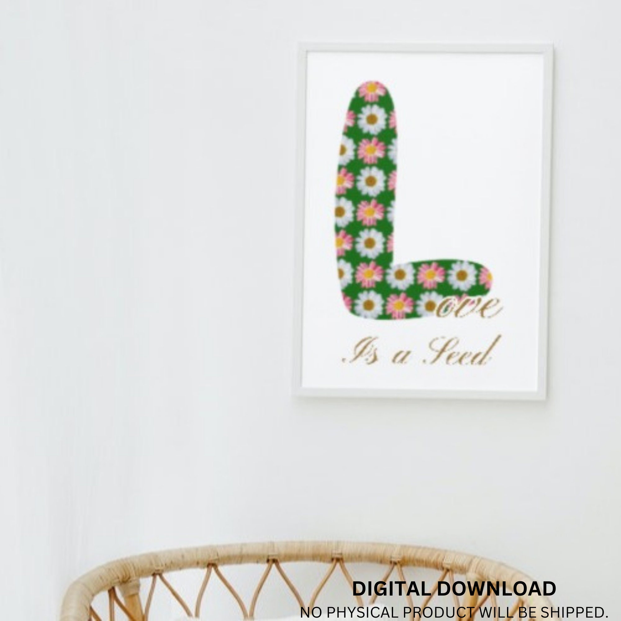 Daisies Digital Alphabet Set, Printable PNG Alpha Pack Design, Doodle ...