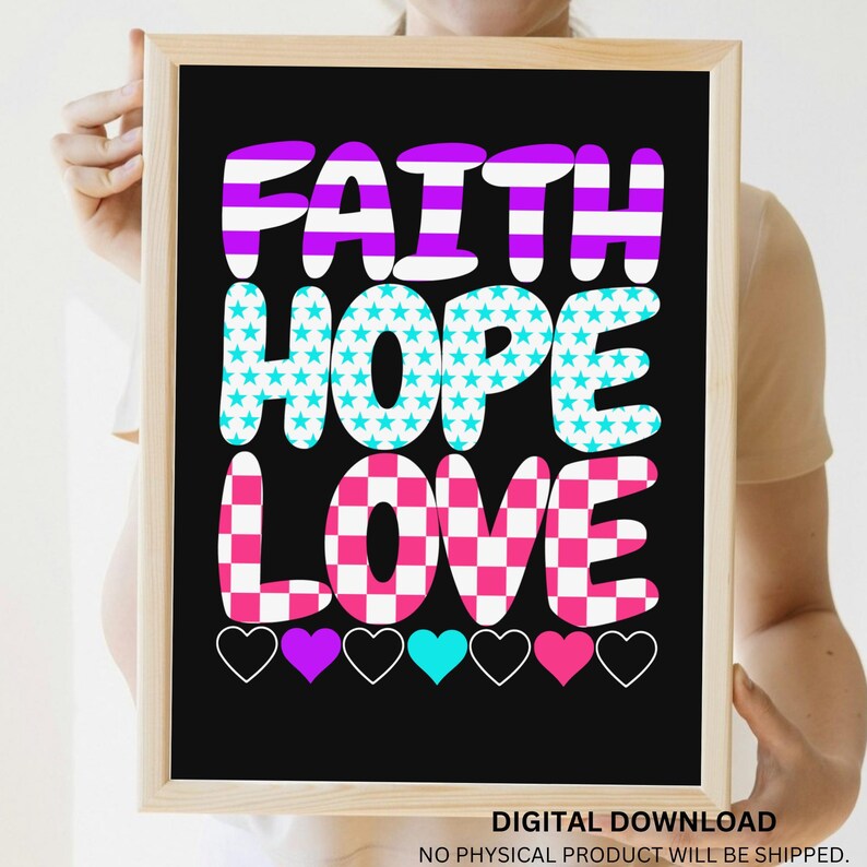 Checkers & Stars Digital Alphabet Set, Printable PNG Font Alpha Pack ...