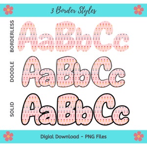 Lollipop Digital Alphabet Set, Printable PNG Alpha Pack Design, Doodle ...
