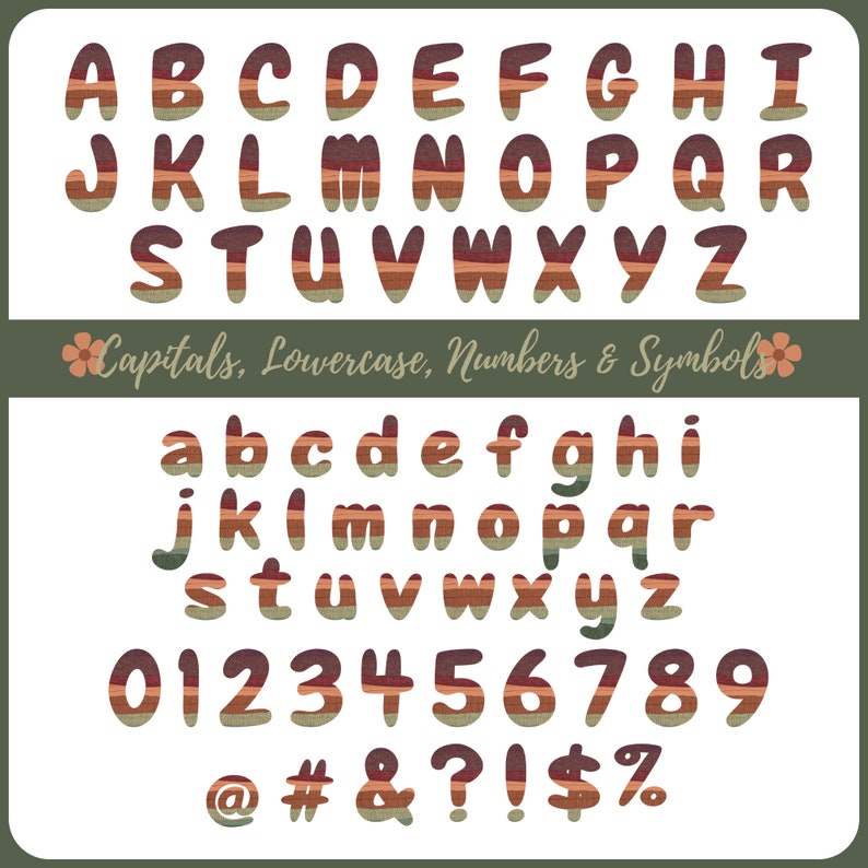 Digital Alphabet Set, Printable PNG Alpha Pack Design, Doodle Clipart ...