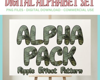 Brown Tinted Glass Digital Alphabet Set, Printable PNG Alpha Pack ...