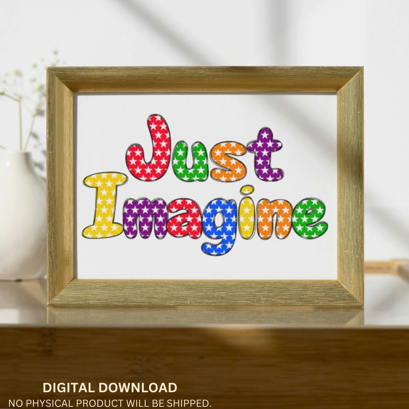 Rainbow Stars Digital Alphabet Set, Printable PNG Alpha Pack Design ...