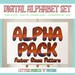 Digital Alphabet Set, Printable PNG Alpha Pack Design, Doodle Clipart ...