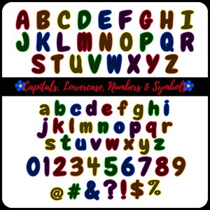 Rainbow Mini Polka Dot Digital Alphabet Set, Printable PNG Alpha Pack ...
